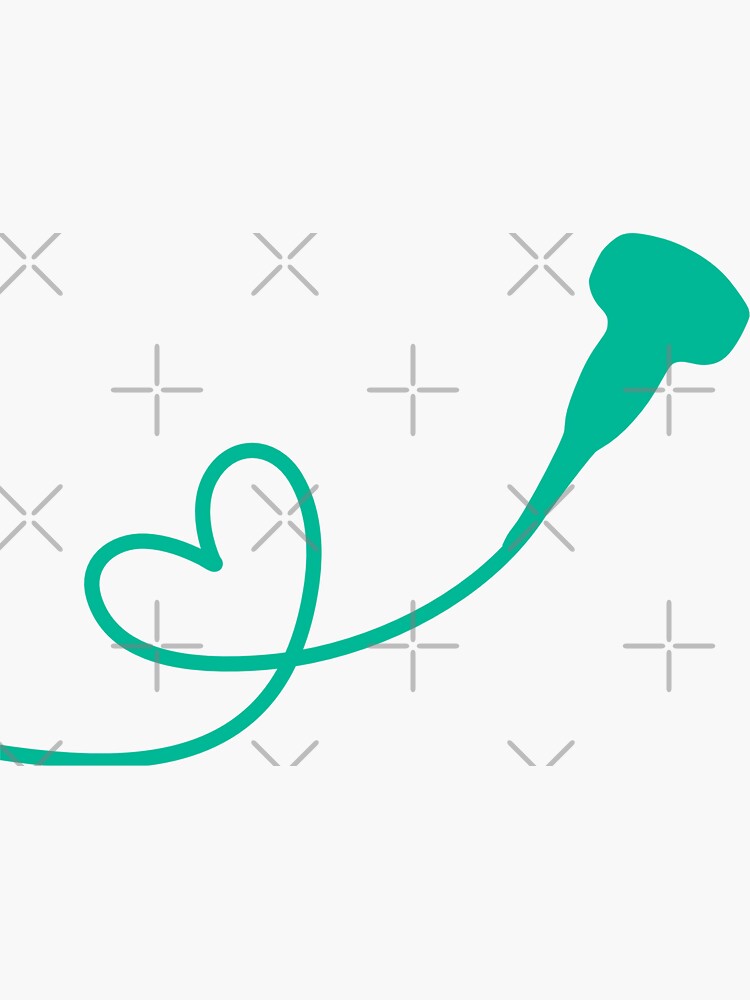 "Ultrasound /Sonographer probe heart loop" Sticker for Sale by ...