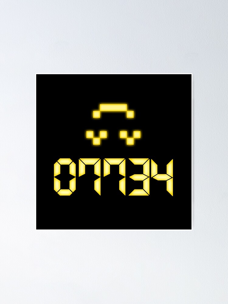 "Hello 07734 Smiley Face" Poster by JoyMyMind | Redbubble