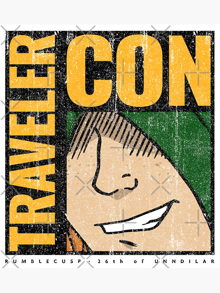"TravelerCon (Variant)" Sticker for Sale by huckblade | Redbubble