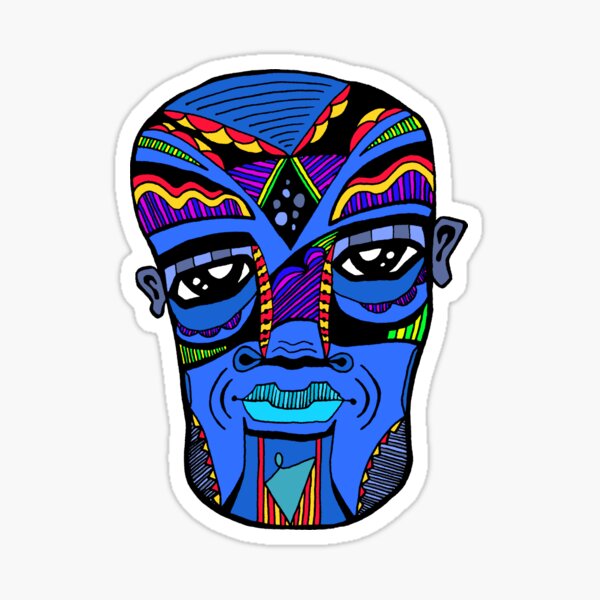 "Blue Face" Sticker for Sale by JackIsABear | Redbubble