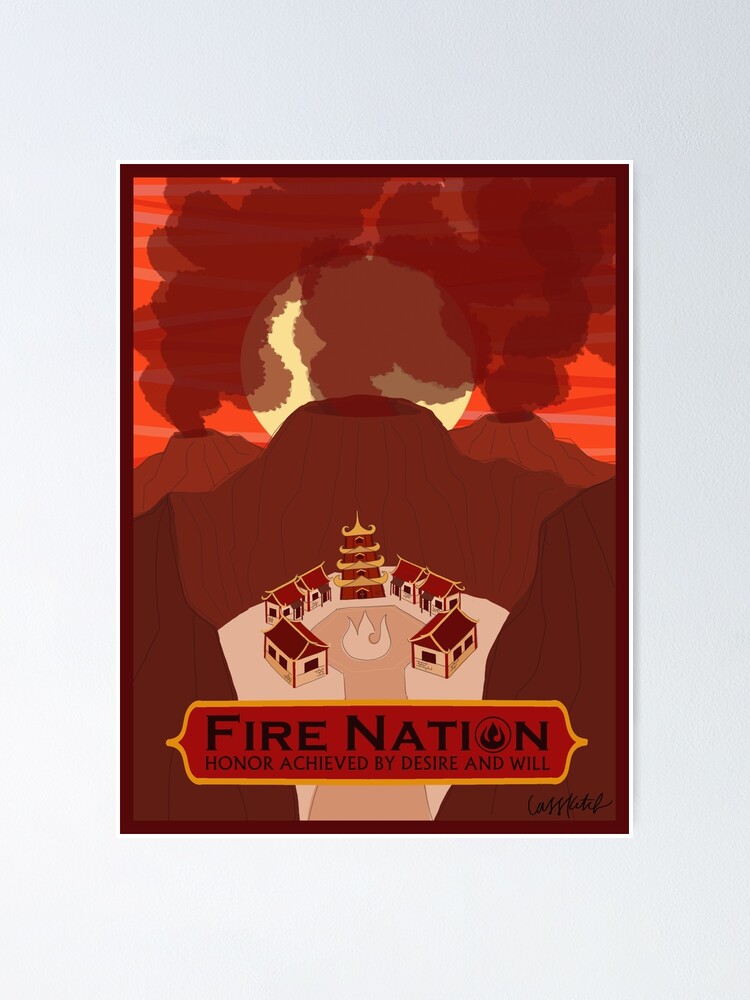 "Fire Nation Travel Poster" Poster for Sale by cass-ketch | Redbubble