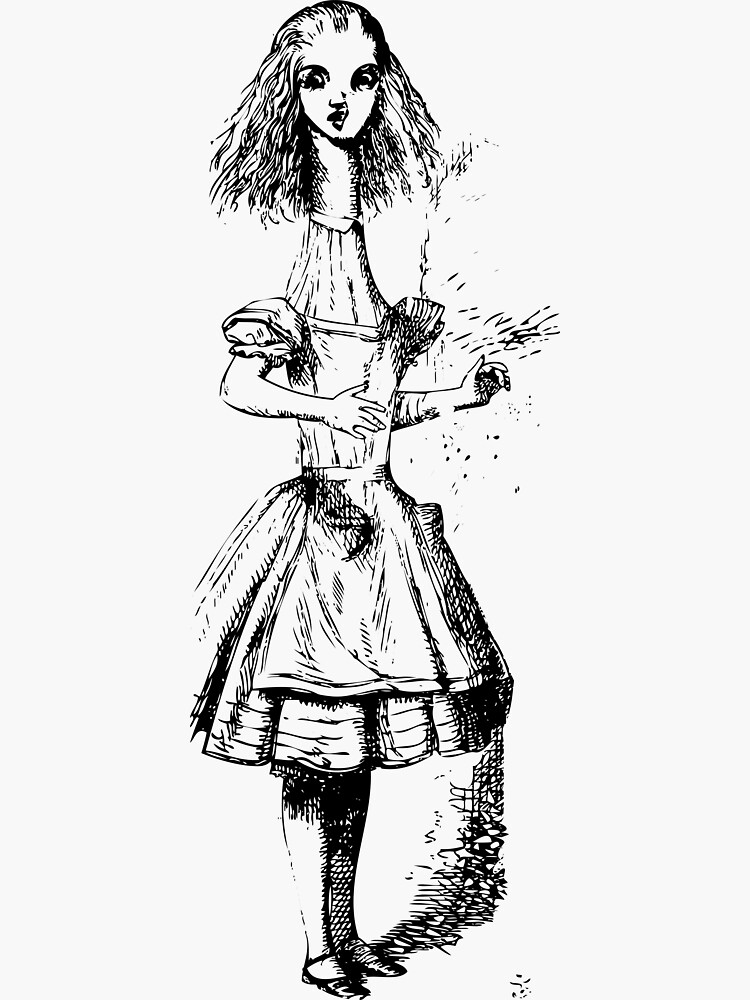 "Alice in Wonderland | Alice Stretched Tall | Tall Alice | Vintage ...