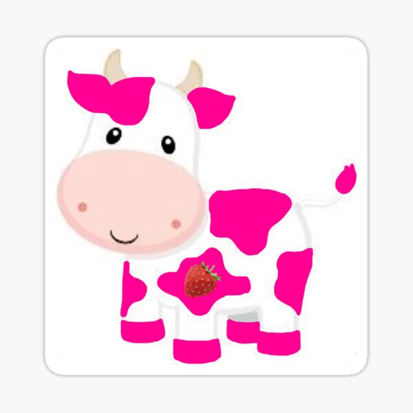 "cute pink cow print " Sticker by cutexstickers0 | Redbubble