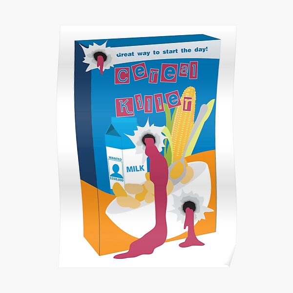 Cereal Killer Serial Killer Cereal Box Poster Ubicaciondepersonas 