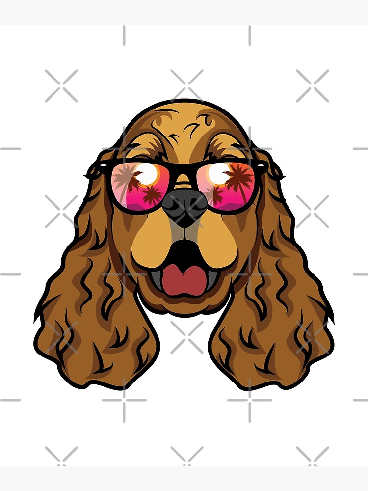 "Cocker Spaniel Sunglasses Cartoon" Poster for Sale by EstelleStar ...