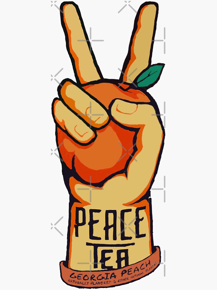 "peach peace tea" Sticker for Sale by Schmemilyh | Redbubble