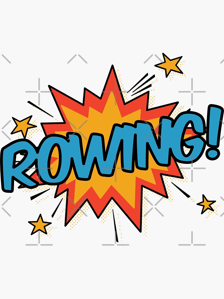 "Rowing!" Sticker for Sale by orlumbuspirate | Redbubble