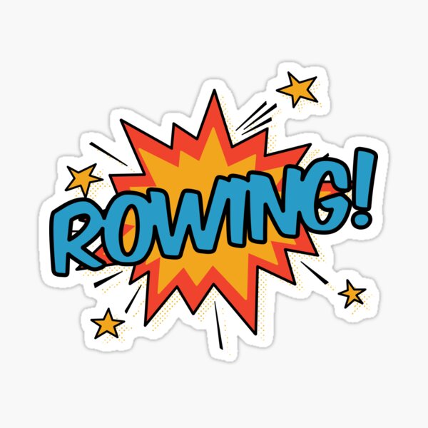 "Rowing!" Sticker for Sale by orlumbuspirate | Redbubble