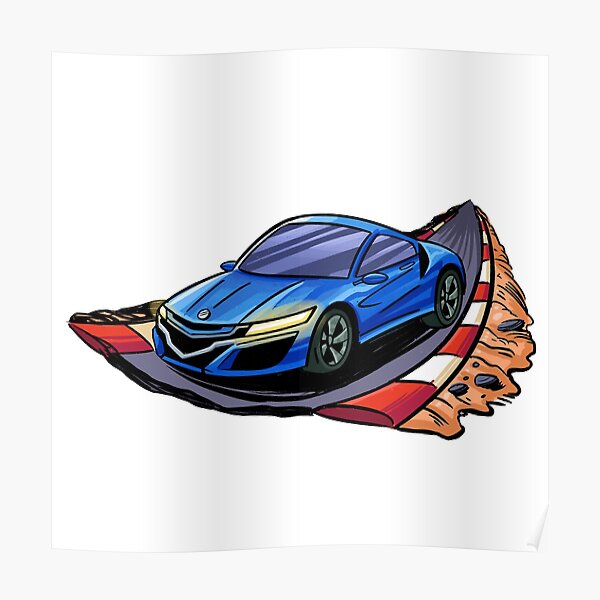 "Cartoon Honda Acura NSX JDM Classic cars" Poster by Svinil | Redbubble