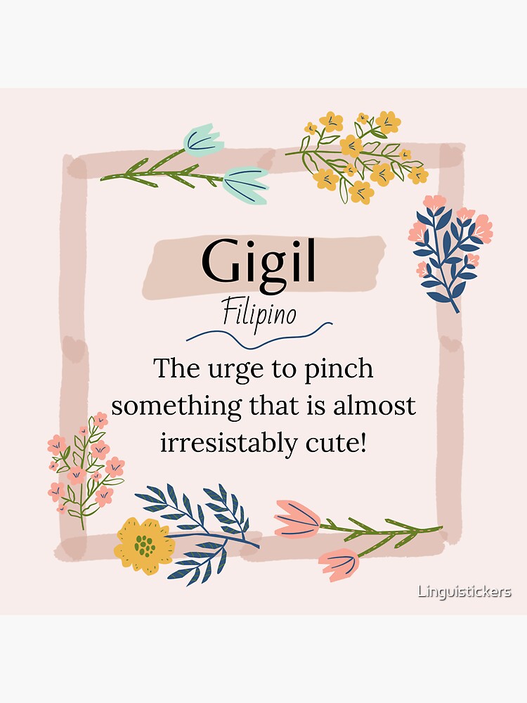 "Gigil / Filipino" Sticker by Linguistickers | Redbubble