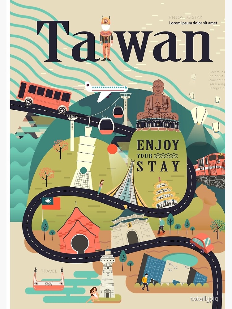 "lovely Tawiwan travel illustration" Spiral Notebook by totallypic ...