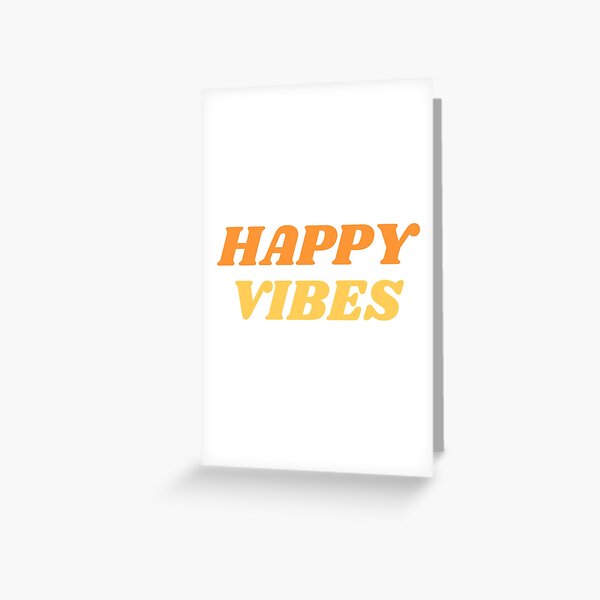 "Happy vibes aesthetic logo" Greeting Card for Sale by rebesiliezar ...