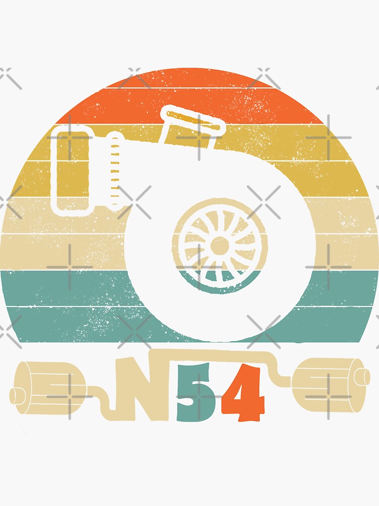 "N54 biturbo Vintage design gift" Sticker by engsasa | Redbubble