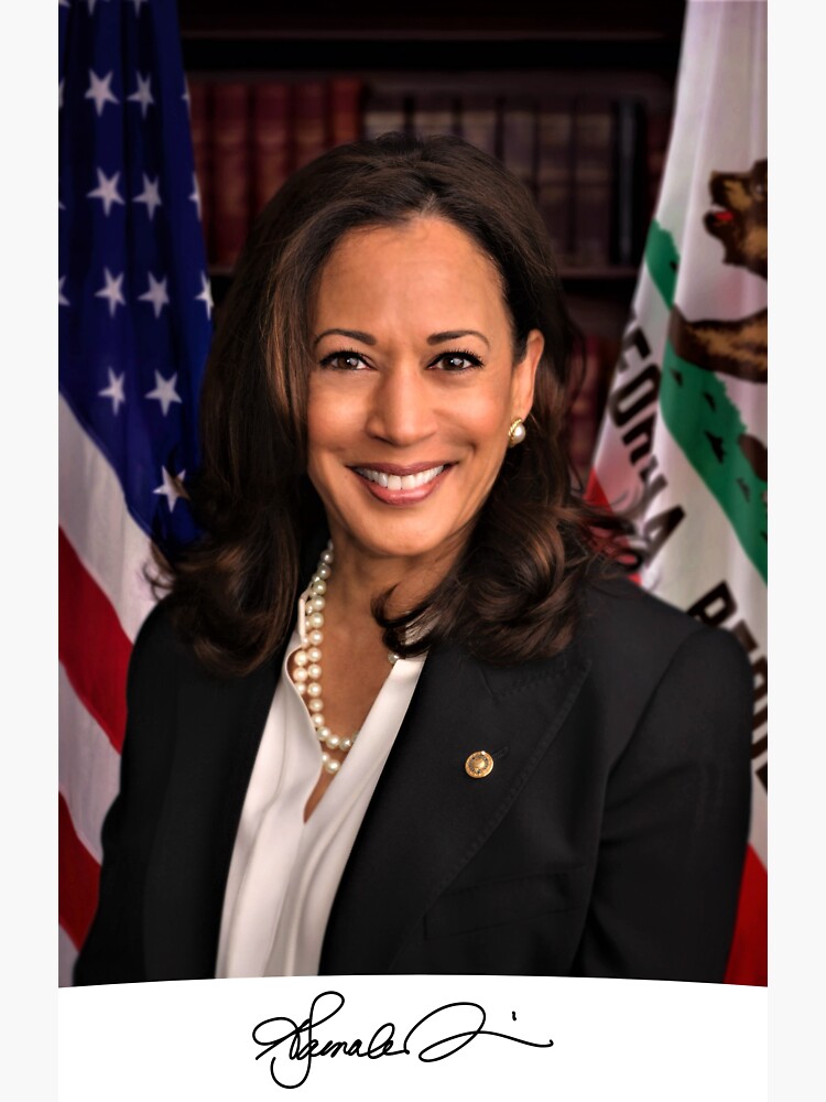 "Kamala Harris Signature Portrait" Magnet for Sale by stayfree101 ...