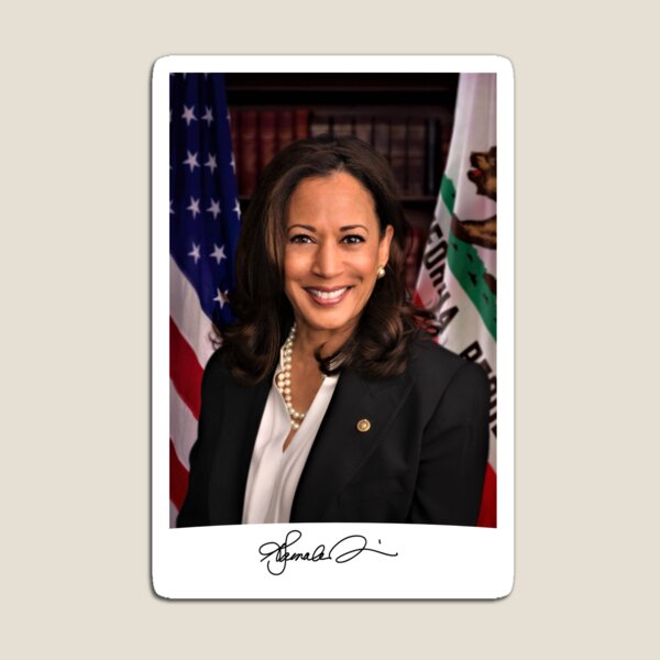 "Kamala Harris Signature Portrait" Magnet for Sale by stayfree101 ...