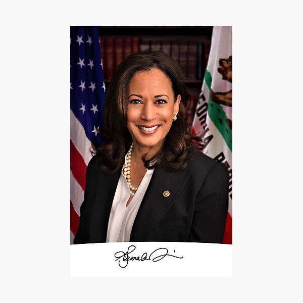 "Kamala Harris Signature Portrait" Photographic Print for Sale by ...