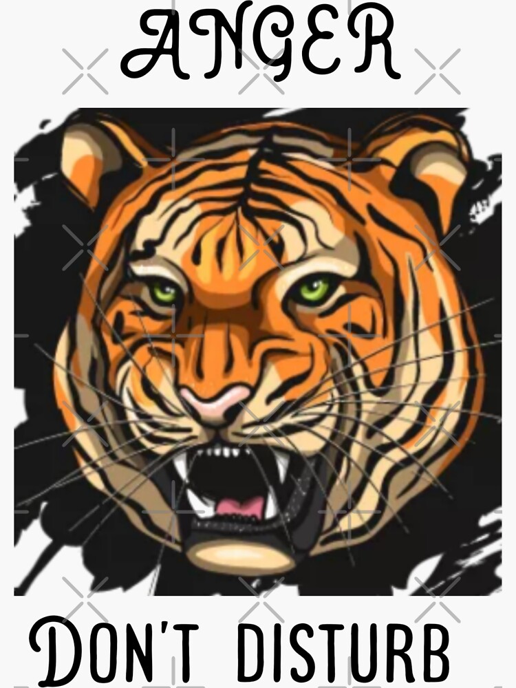 "Anger don't disturb " Sticker by Tej0711 | Redbubble