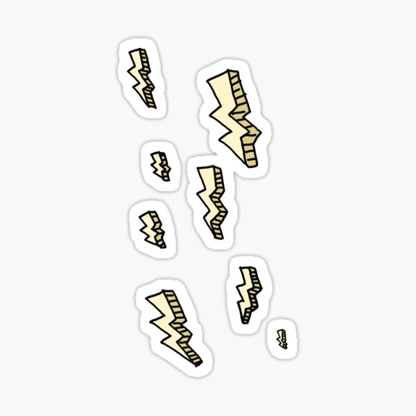 "Yellow lightning sticker pack" Sticker for Sale by lorena-cayo | Redbubble