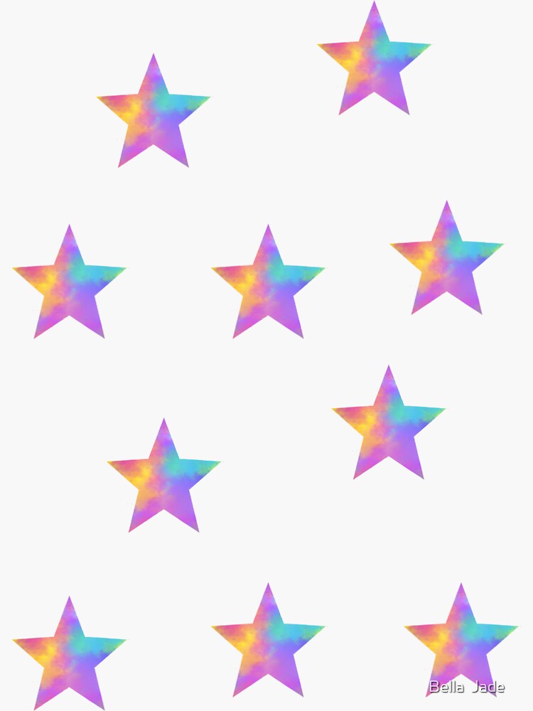 "rainbow stars sticker pack" Sticker by BellaCumpstone | Redbubble
