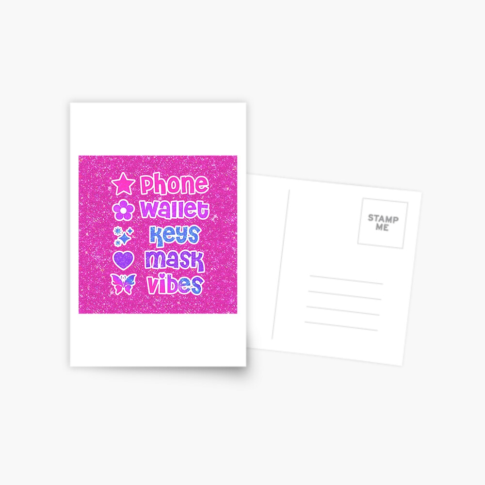 "phone wallet keys mask vibes" Sticker for Sale by discostickers ...