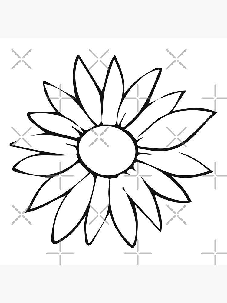 "Sunflower - Flower - Sunflower outline - flower pattern" Art Print by ...