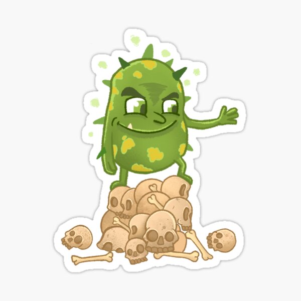 "Virus Cartoon Character" Sticker for Sale by stevennvh | Redbubble