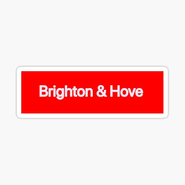 "Brighton & Hove" Sticker by kam4112 | Redbubble