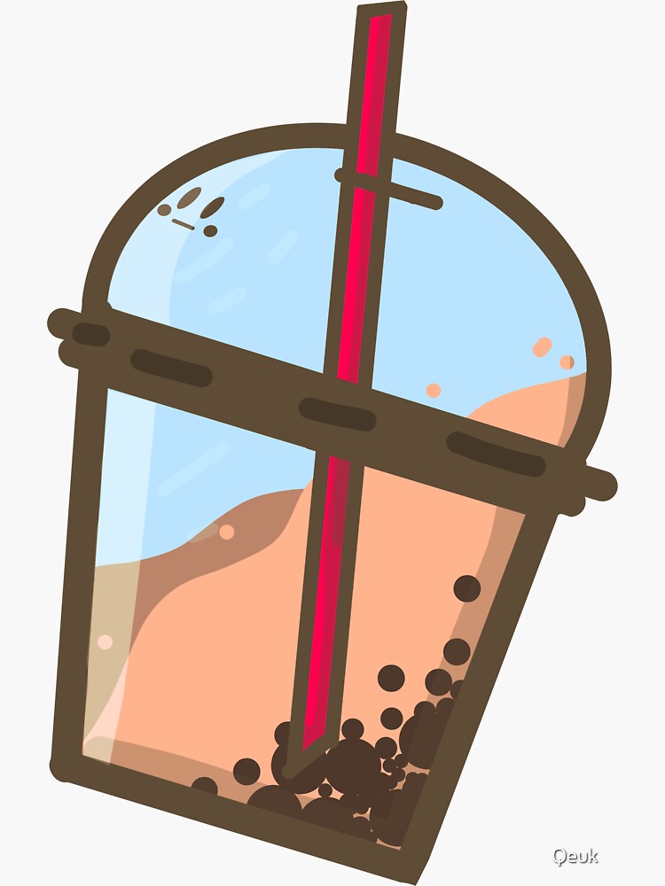 "Boba Face" Sticker for Sale by Qeuk | Redbubble