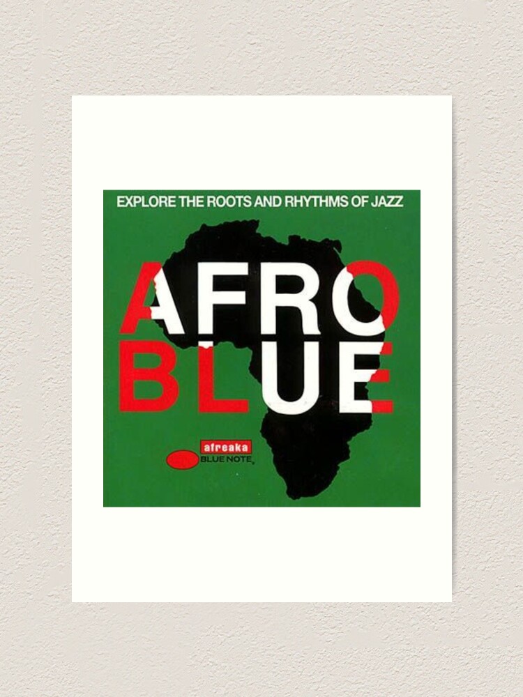 "Retro Jazz Album Cover Afro Blue" Art Print by davidas777 | Redbubble