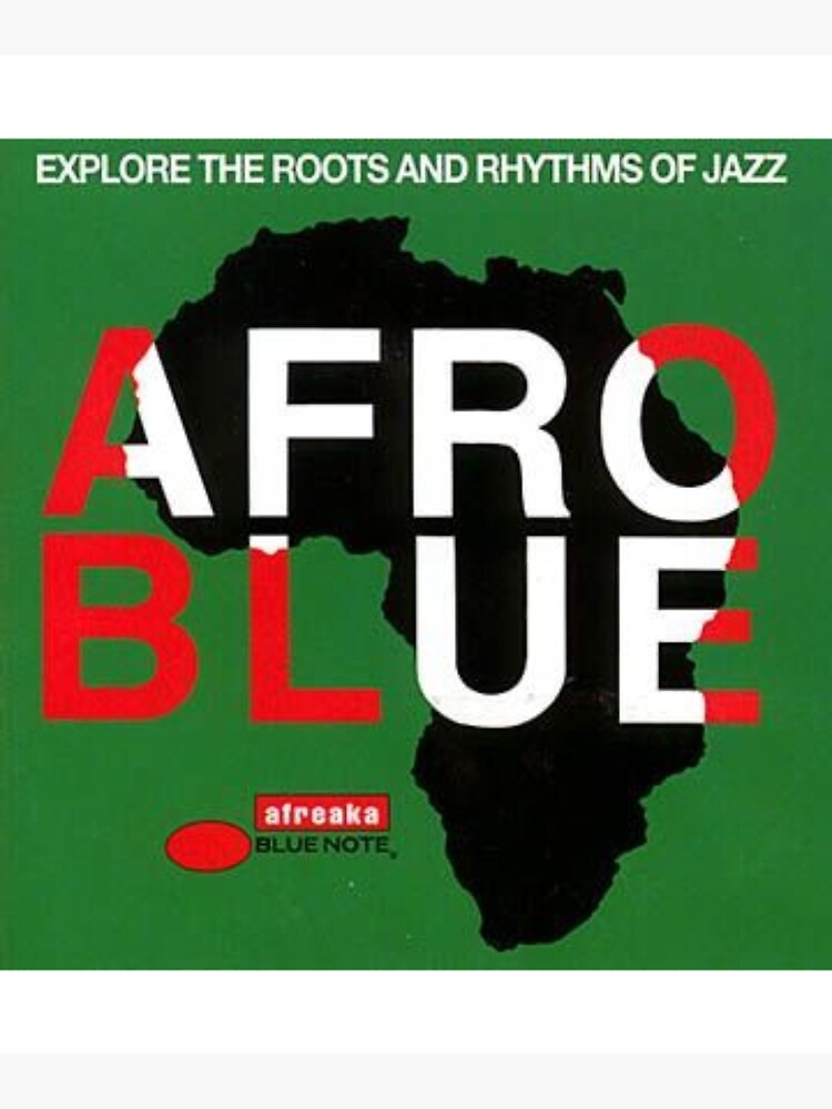 "Retro Jazz Album Cover Afro Blue" Art Print by davidas777 | Redbubble