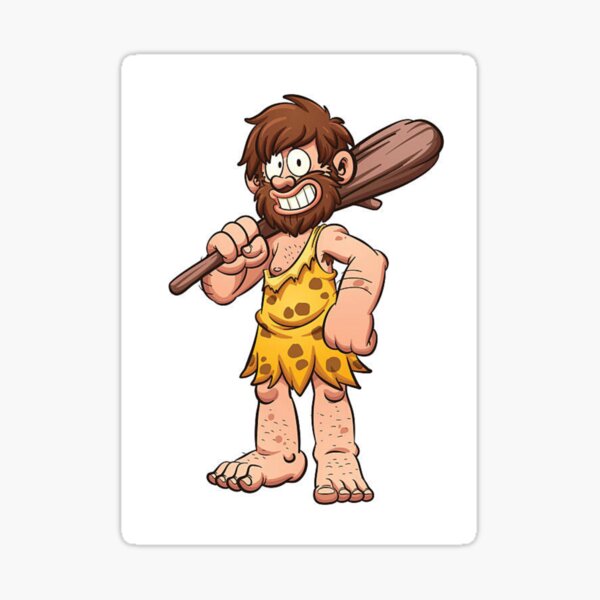 "Caveman " Sticker for Sale by Titch81 | Redbubble