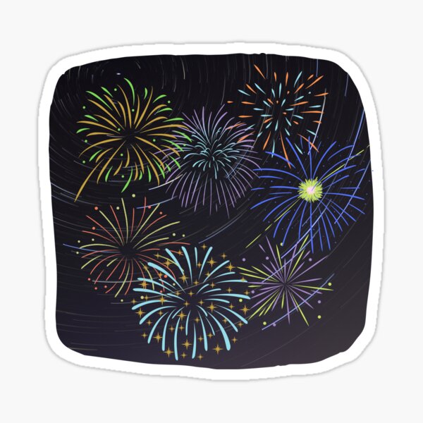 "Hanabi Japanese Fireworks Design" Sticker for Sale by DCXDesigns ...