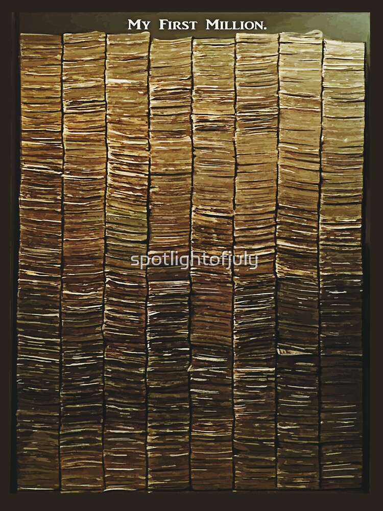 "My first million dollar" Sticker for Sale by spotlightofjuly | Redbubble