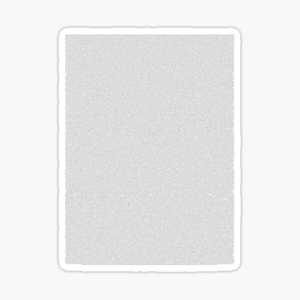"Bean - Full Script" Sticker for Sale by Pun-and-run | Redbubble