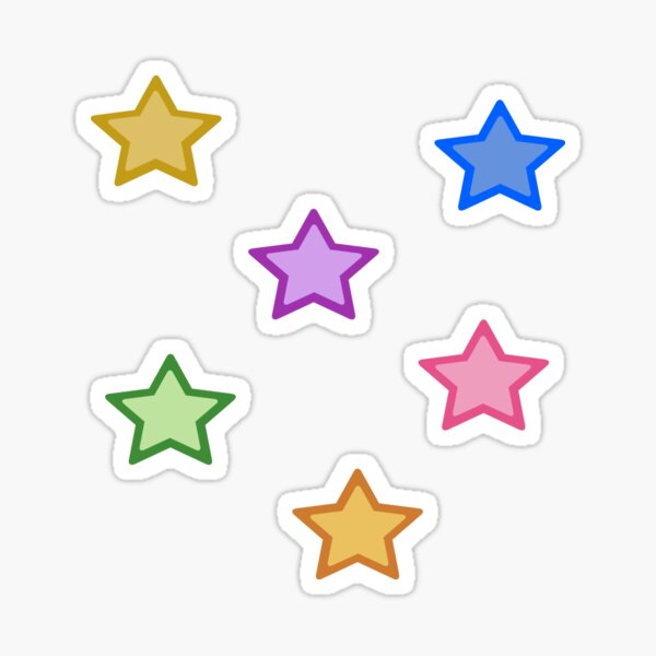 "colorful star sticker pack" Sticker for Sale by kaceyaucello | Redbubble