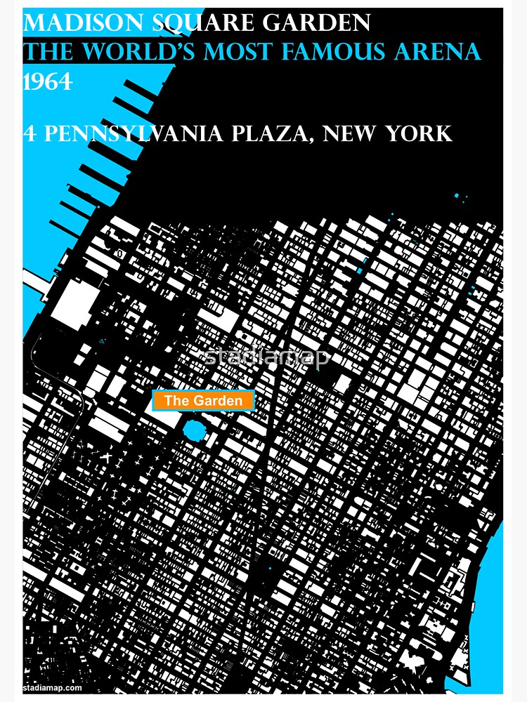 "Madison Square Garden - Arena Stadium Map by stadiamap" Sticker by ...