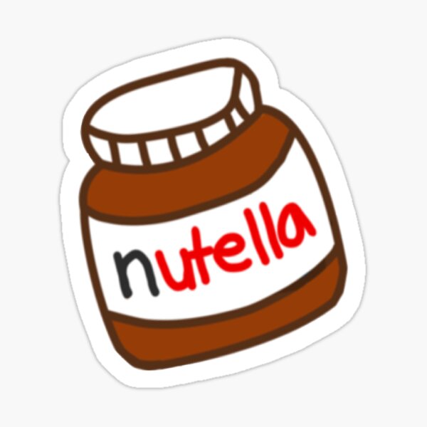 "nutella" Sticker for Sale by kimberlywang | Redbubble