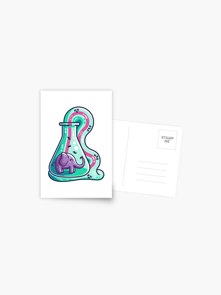"Elephant Toothpaste Chemistry Experiment" Postcard for Sale by Fiona ...