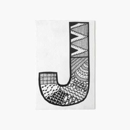"Zentangle Letter J" Art Board Print for Sale by jsh-designs | Redbubble