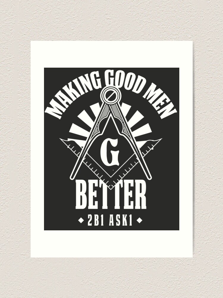 "Freemason Logo Masonic Lodge 2B1 Ask1 Square & Compass Mason Symbol ...