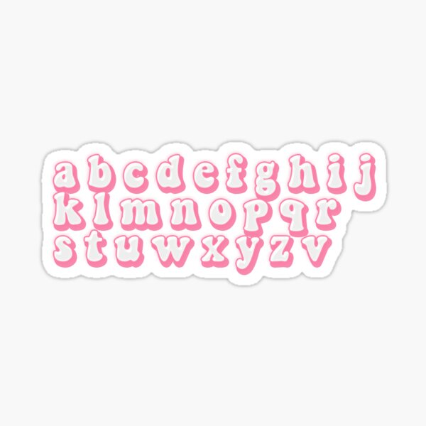 "ALPHABET AESTHETIC" Sticker by stickersmimi | Redbubble