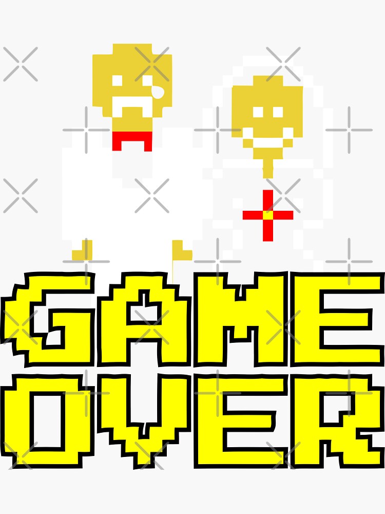 "Married game over" Sticker by BornLion | Redbubble