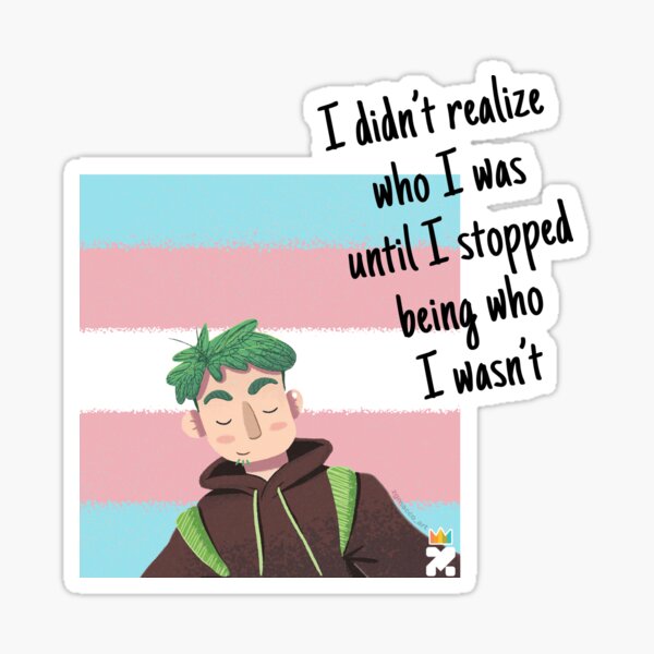 "happy dreamy ftm boy" Sticker for Sale by tacomstudio | Redbubble