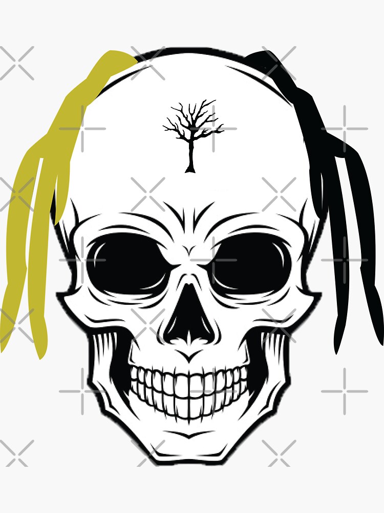 Xxxtentacion Skull Sticker By Humbledesign Redbubble