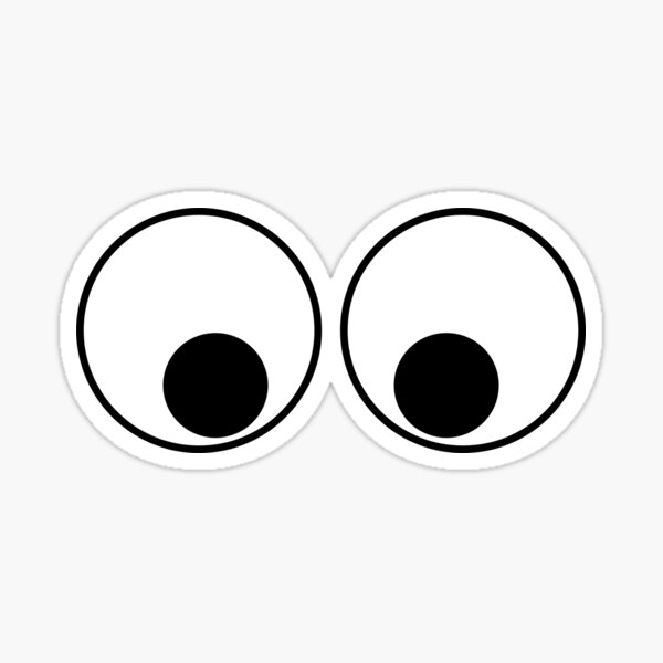 "Googly Eyes" Sticker for Sale by OrangeGear | Redbubble