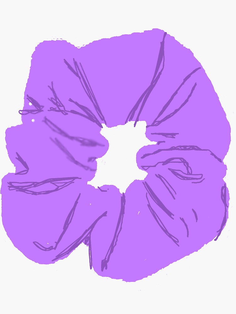 "Purple Scrunchie" Sticker by lschamroth | Redbubble