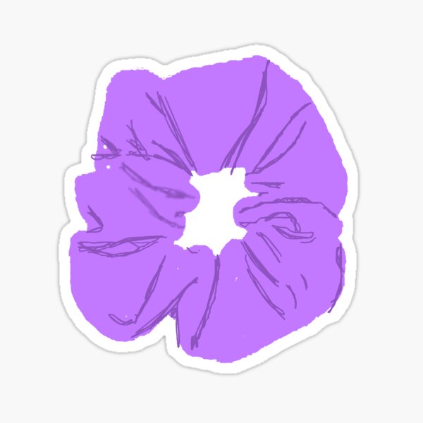 "Purple Scrunchie" Sticker by lschamroth | Redbubble