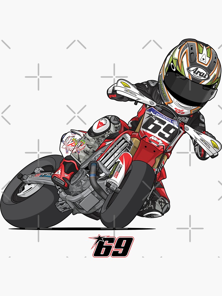 "NICKY HAYDEN SUPERMOTO" Sticker for Sale by FHadiyan62 | Redbubble