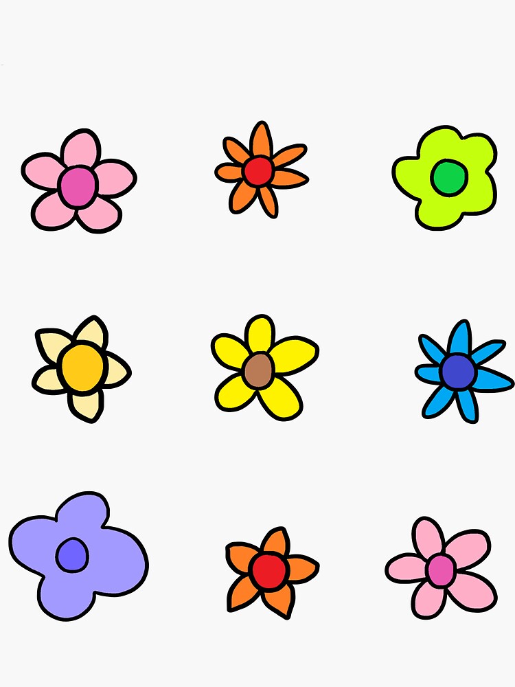 "Flower sticker pack" Sticker by tamsinrichards | Redbubble