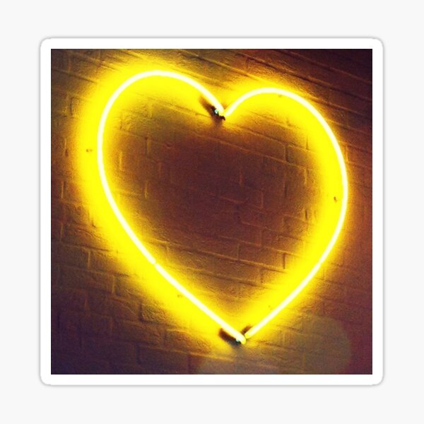 "yellow heart aesthetic sticker" Sticker for Sale by SupremeStylists ...